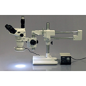 AmScope LED-80M 80-LED Microscope Ring Light w Heavy-Duty Metal Box and Adapter