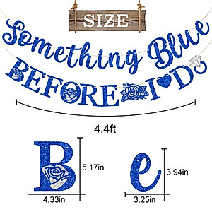 Glitter Something Blue Before I Do Banner, Something Blue Before I Do Bridal Shower Decorations, Wedding Party Banner, Engagement Banner, Bachelorette Party Decor, PRE-STRUNG