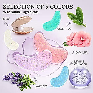 SHVYOG Under Eye Patches, Under Eye Mask for Dark Circles and Puffiness, Eye Gel Pads for Puffy Eyes, Anti Aging Eye Bags Treatment for Women, Pearl, Green Tea, Camellia, Marine Collagen, Lavender
