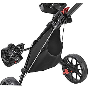 Caddytek CaddyLite 11.5 V3 3 Wheel Golf Push Cart - SuperLite Deluxe, Lightweight, Easy To Fold Caddy Cart Pushcart , Silver , 53.5 x 27 x 45"