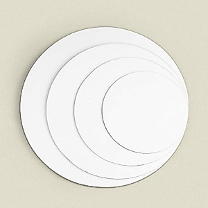 Cake Boards, White Round Cake Circle Base - 6,8,10 and 12 inch, 5 of Each Size