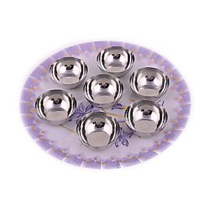 elite DECORIO Silver Set of 7 Offering Bowls Tibetan Buddhist Mini Offering Bowls Water Offering Bowls Supplies Offering Bowls for Yoga Meditation Altar Dia. 2.4 Inch, 1 Inch