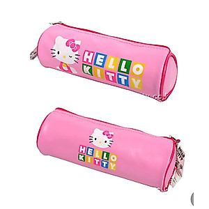 Bandal & Neoul KITTY's Pretty in Pink Pouch - Multifunctional Case as Pencil Caddy and Makeup Pouch