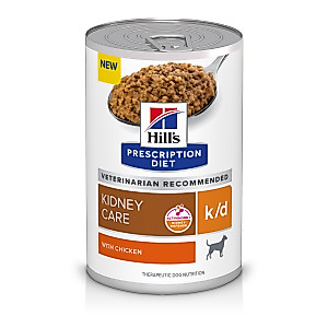 Hill's Prescription Diet k/d Kidney Care with Chicken Wet Dog Food, Renal Food, Veterinary Diet, 13 Oz Cans, (Pack of 12)