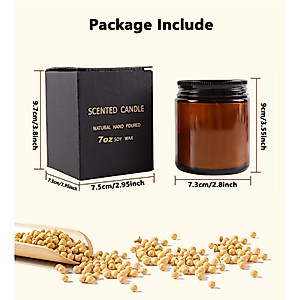 UOMNICUE Scented Candles,7oz Glass Jar Candles for Home Bedroom Scented, Handmade Natural Soy Wax Scented Candle Gift for Women,Romantic Aromatherapy Candle Valentines Day,Mother's Day Gifts for Her