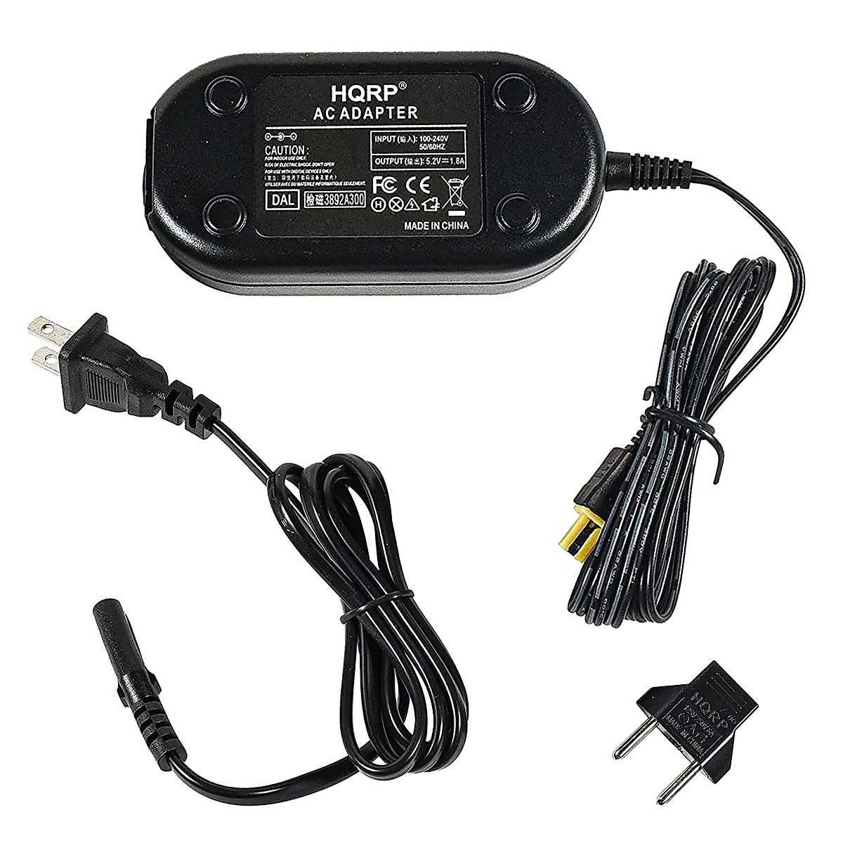 HQRP AC Adapter Charger Compatible with JVC AP-V30 AP-V30U GZ-HM300 GZ-MS230 GZ-MS230US GZ-MS230AUS GZ-MS230AU GZ-MS230BUS GZ-MS230RUS GZ-MS230U GZ-MS215 GZ-MS215BE Everio Camcorder
