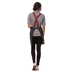 Chef Works Unisex Berkeley Short Bib Apron, Indigo Blue, One Size