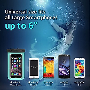Buylen Universal Waterproof Case with Super Sealability Technology, Cellphone Dry Bag Pouch with Sensitive PVC Touch Screen for Cellphone Up to 6.0" Diagonal