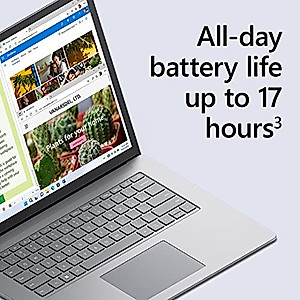 Microsoft Surface Laptop 5 (2022), 15" Touch Screen, Thin & Lightweight, Long Battery Life, Fast Intel i7 Processor for Multi-Tasking, 256GB Storage with Windows 11, Platinum