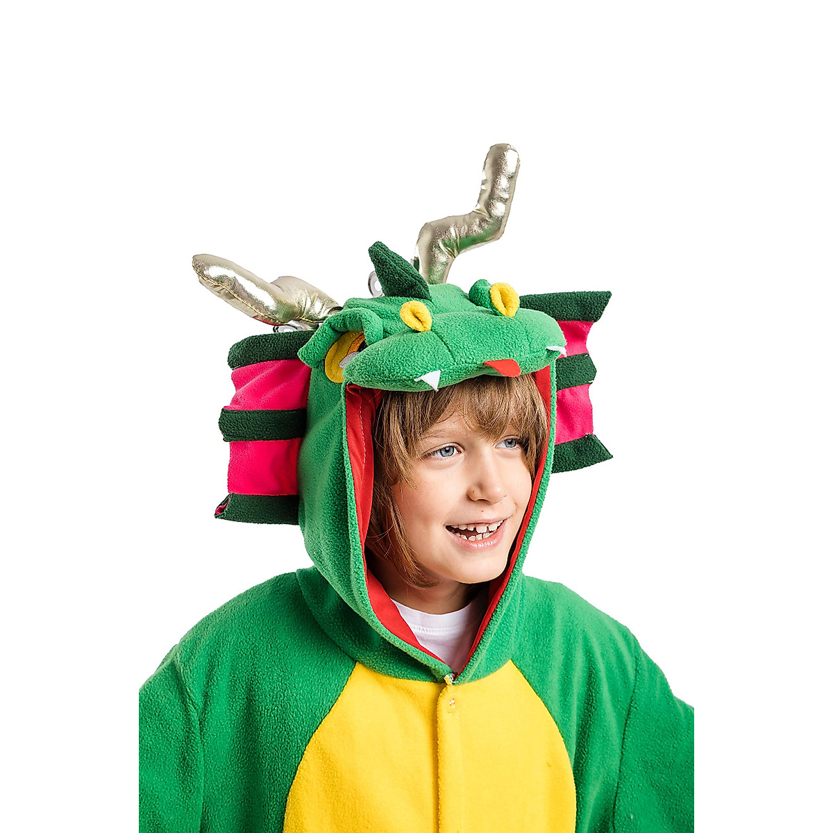 Spooktacular Creations Unisex Child Pajama Plush jumpsuit One Piece Dragon Animal Costume (8-10yr)