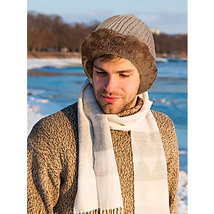 4 Pieces Warm Knitted Balaclava Thermal Fleece Ski Mask Winter Face Mask for Women Men Outdoor Sports Cold Weather, 4 Colors