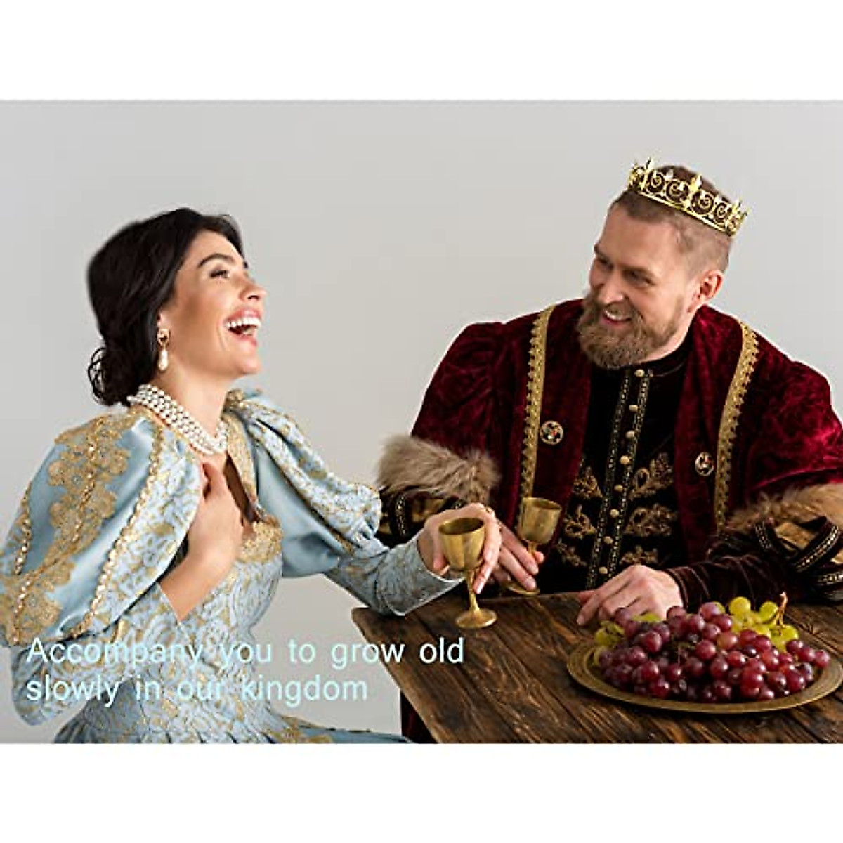 Velscrun Crown for Men and Women, Crown for Men Metal, King Crown Tiaras for Women, Gold Prince Crown Princess Tiaras for Girls, Medieval Costume Accessories for Prom Wedding Halloween