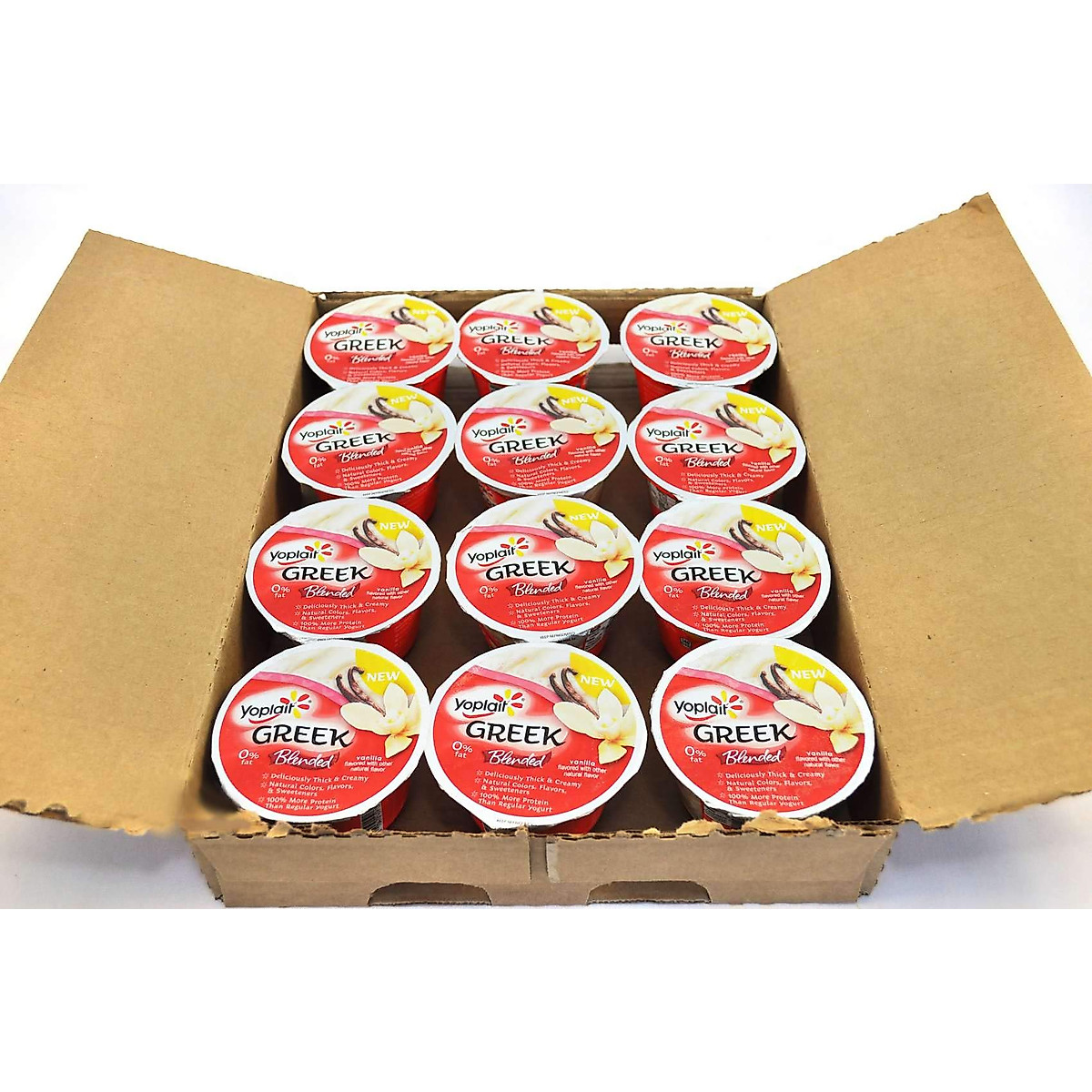 Yoplait Greek Yogurt Blended 5.3 ounces (Pack of 12) (Vanilla)