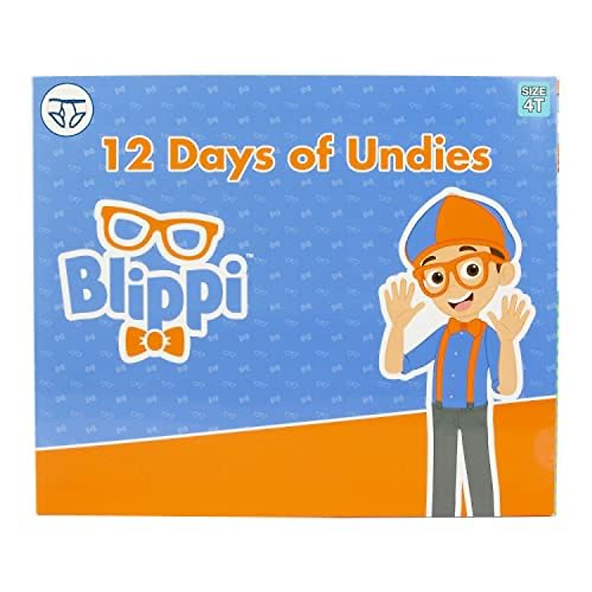 Blippi Boys' Exclusive 12-Days Advent Box of Surprise Underwear Pack Makes Potty Training Fun with Stickers, 2/3T, 4T and 5T, 12-Pack