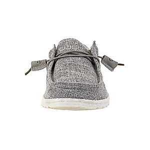 Hey Dude Men's Wally Linen Iron Size 12 | Men’s Shoes | Men’s Lace Up Loafers | Comfortable & Light-Weight