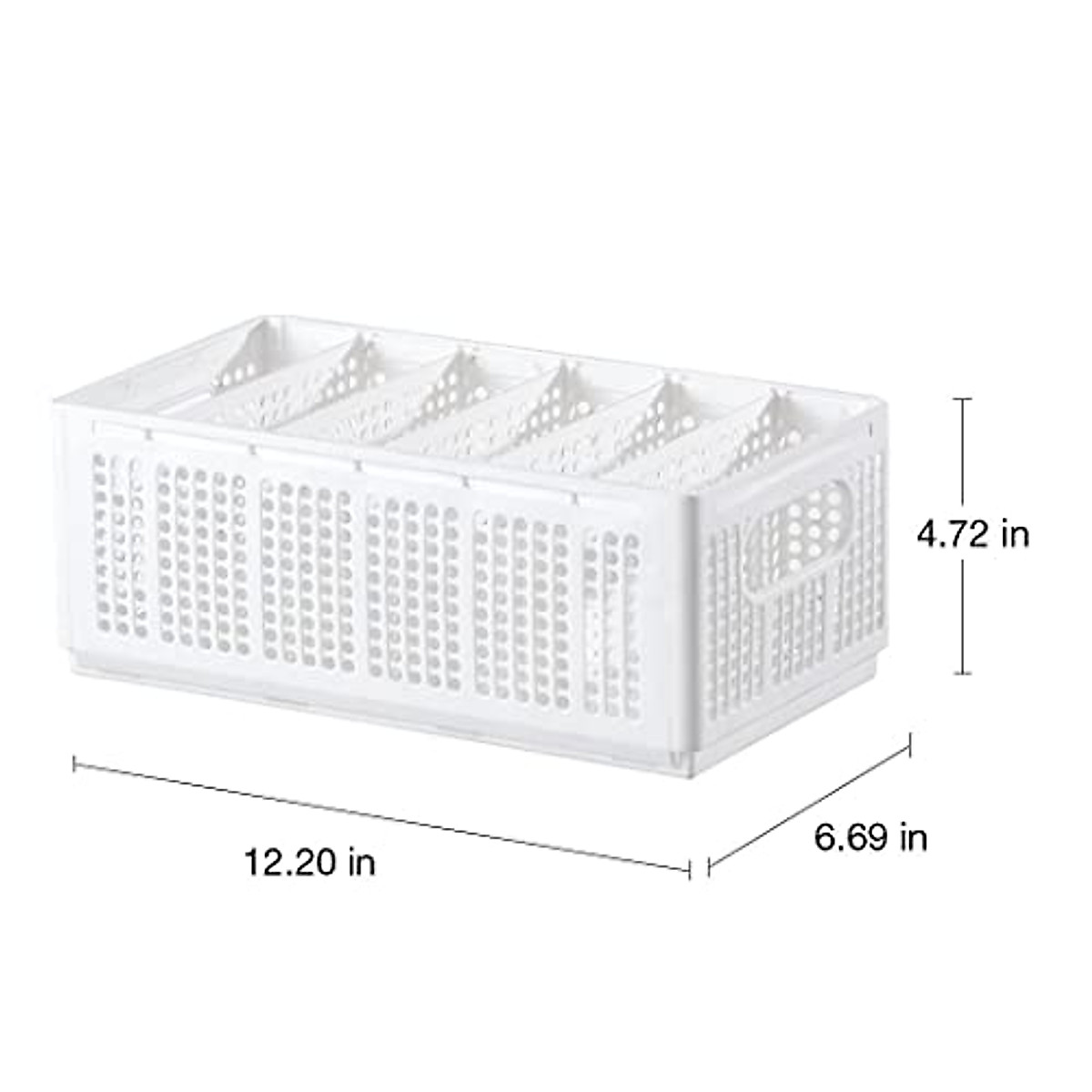 INNOVATIVE PLASTIC Wardrobe Closet Organizers and Storage Baskets byZITENG, Collapsible Clothes Organizer for Folded Clothes, Jeans, T-shirts, Underwear, Scarves, Leggings, Skirts,2 Packs (Small - 6 Grids)