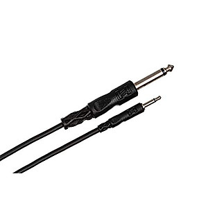 Hosa CMP-303 3.5 mm TS to 1/4" TS Mono Interconnect Cable, 3 feet, Speaker