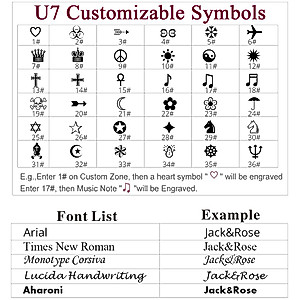 U7 Mantra Engraving Identification Bracelet Customized Black Color Sideways Heart ID Bar Bracelet for Women, Fit 6-8.3 Inch