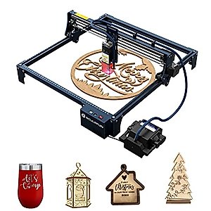 SCULPFUN S30 Laser Engraver with Air Assist, 5W Laser Cutter 0.06 * 0.06mm Accuracy Laser Engraving Machine, 935 * 905mm Extendable Working Area 10X Lifespan Laser Engraver for Wood and Metal