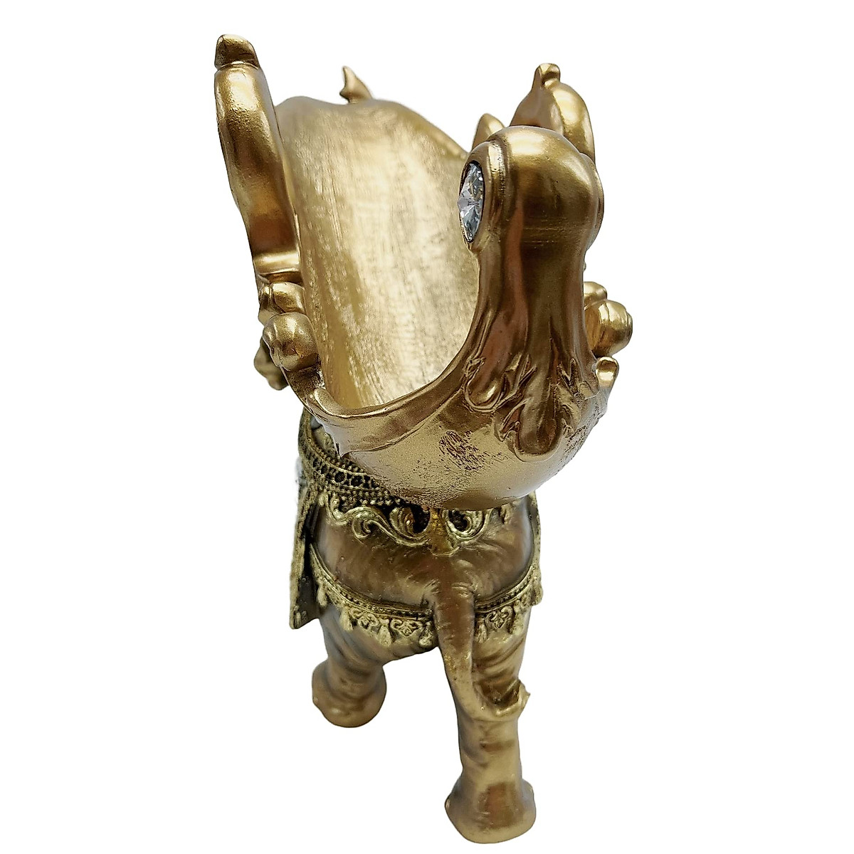 ICE ARMOR George S. Chen Imports Golden Thai Elephant Wine Holder 11 1/4" Wide Statue Figurine (7888216)