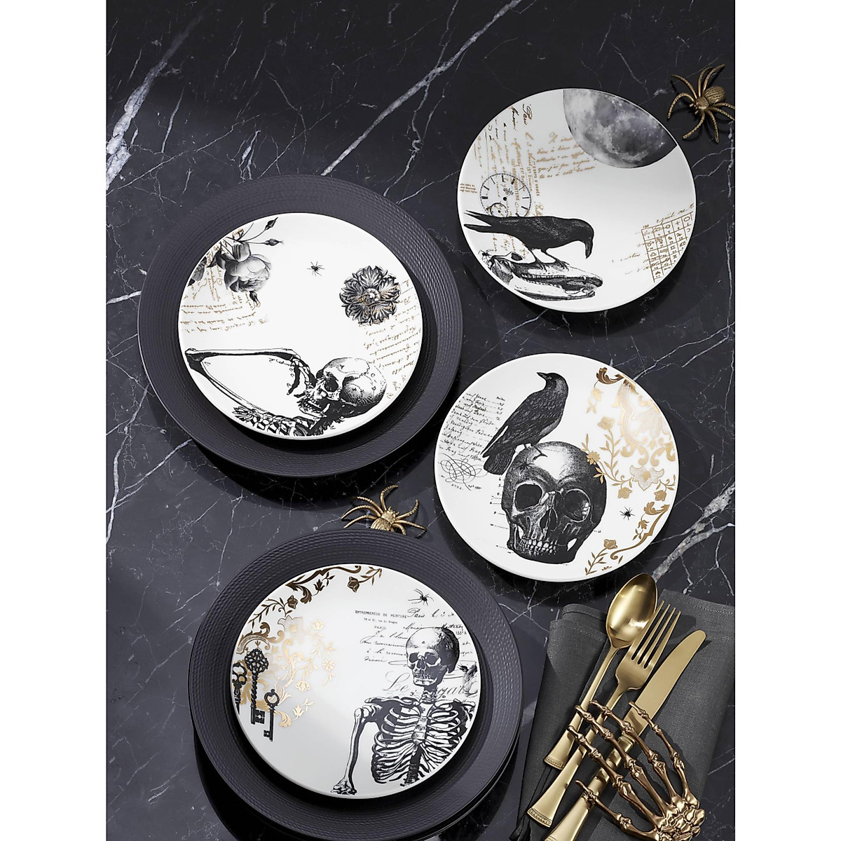 Lenox Lx Collective Black Dinner Plates, Set of 4, 6.30 LB