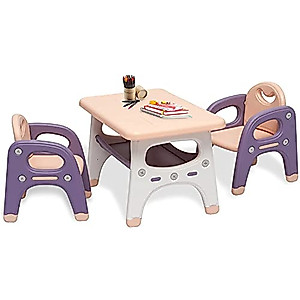 Kinfant Kids Table and Chair Set - Toddler Activity Table with Storage Shelf for Children Mesa para niños Preschool, Kindergarten, Toddler Table & Chair Set