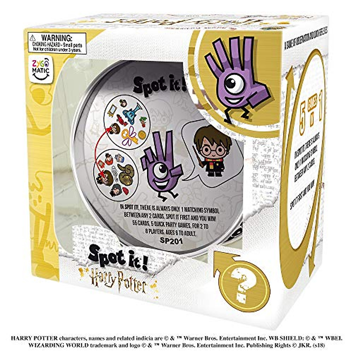 Spot It! Harry Potter Card Matching Game | Fun Family Game Night | Travel Game for Ages 6+ | 2-8 Players | 15 Min Playtime | By Zygomatic