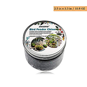 Hanging Chain for Bird Feeders, Birdbaths, Chimes, Planters, Lanterns and Ornaments, Wedding Decoration, Metal Hook, Outdoor/Indoor Use(Black,156 Inch)