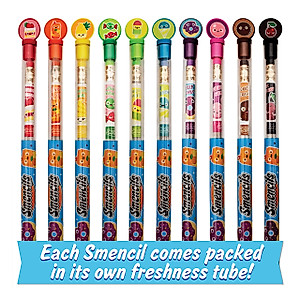 Smencils - Scented Graphite HB #2 Pencils made from Recycled Newspapers, 10 Count, Gifts for Kids, School Supplies