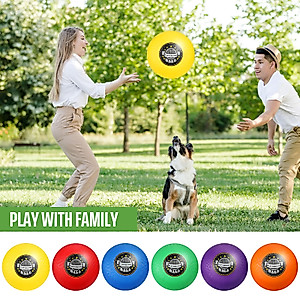 Jerify 12 Pack 8.5 Inch Playground Balls Rubber Kickballs Bulk 6 Colors Dodgeballs Bouncy Balls Inflatable Dodgeballs Sport Balls for Adults Indoors Outdoors Games Gym Exercise(Bright Colors)
