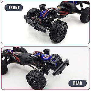 HOPLEX RC Bumper Mount Aluminum Alloy Front&Rear Bumper Mounts Set for Traxxas TRX4M Upgrade Parts 1/18 RC Crawler Car(Black Gold)