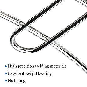 TRUSBER Stainless Steel Clothes Hangers, Premium Metal Coats Hangers with 3 Layers, Tree-Shape, Tree-Type Space Saving for Coats T-Shirts Windbreaker Sweaters – Silver (Pack of 6)