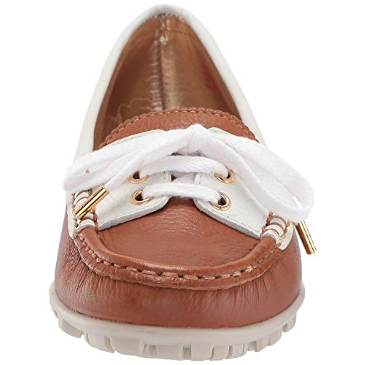 MARC JOSEPH NEW YORK Women's Golf Leather Made in Brazil Liberty Performance Fashion Shoe Moccasin, tan Grainy, 10 B(M) US