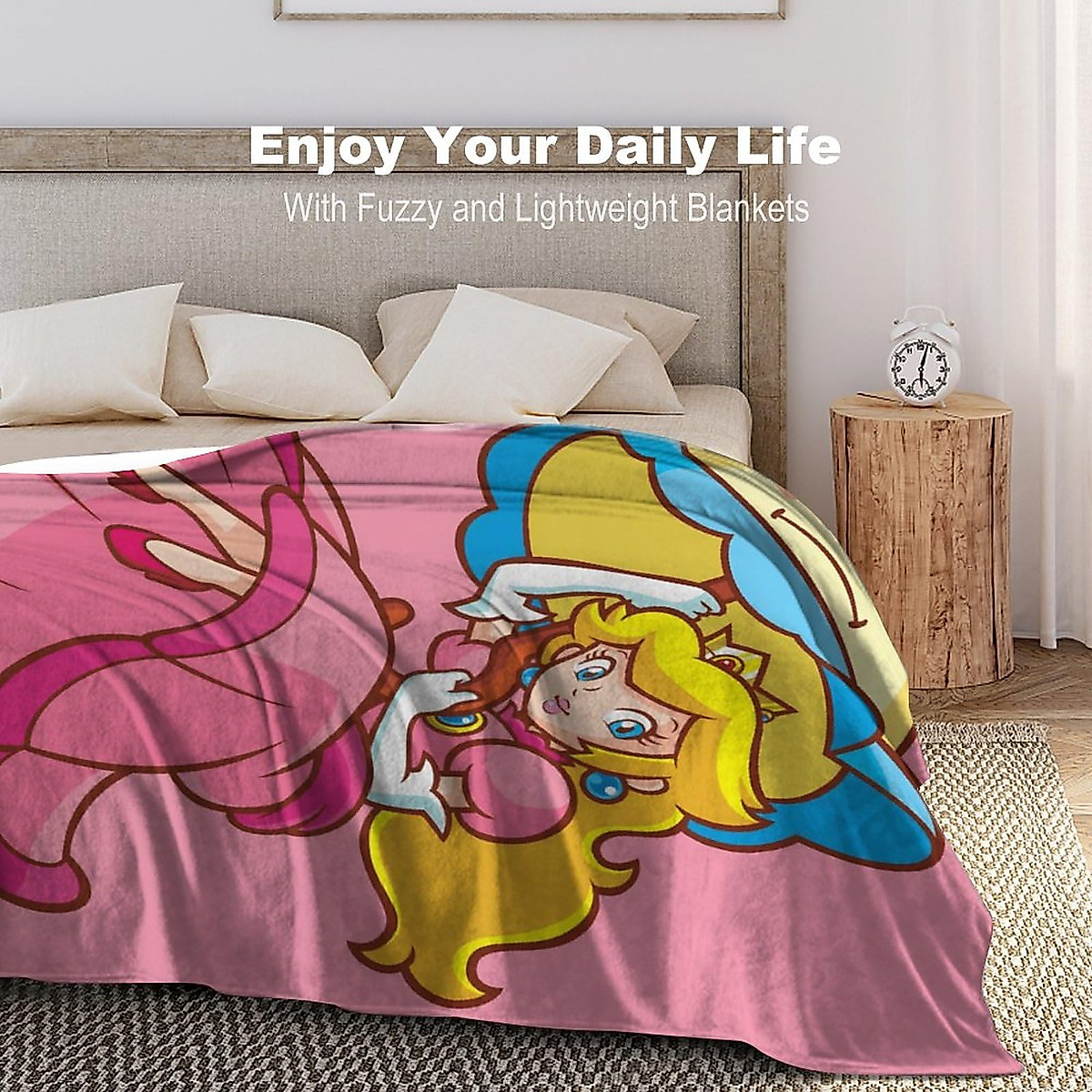 Cartoon Princess Blankets Throw Blanket Super Soft Flannel Lightweight Blanket for Boys Girls 50x40 in