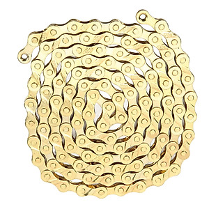 Bike Chain Kit Gold High Carbon Steel 8 Speed Mountain Road Bicycle Multi-Function Bike Mechanic Repair Kit 1/2in x 3/32in 116 Sections