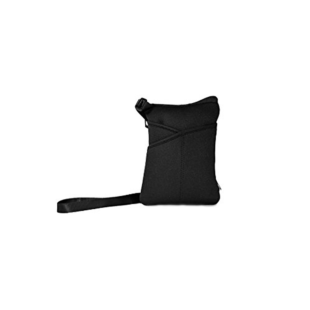 NuPouch Sling Hipster Cross Body Purse Women's Handbag, Black, 7 x 5 x 0.5 Inch