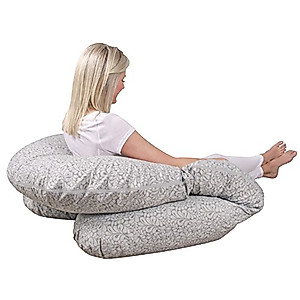 Leachco Back 'N Belly Bunchie Pregnancy/Maternity Body Pillow, Splash Gray , 1 Count (Pack of 1)
