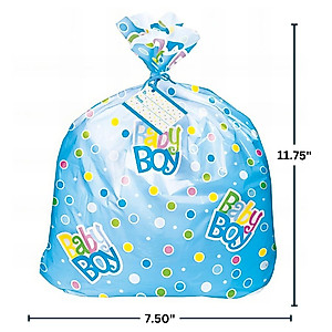 Jumbo Plastic Blue Polka Dot Boy Bag