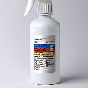 Performore SDS Stickers/MSDS Stickers, 1.5x2.5 Inch Roll of 250, Right to Know Stickers - Chemical Identifying and Marking, Highly Visible and Durable Self Adhesive