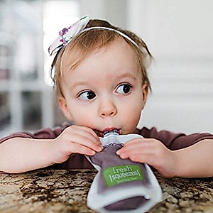 Infantino Squeeze Station For Homemade Baby Food, Pouch Filling Station For Puree Food For Babies And Toddlers, Dishwasher Safe And BPA-Free,Purple
