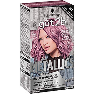 Got2b Metallics Permanent Hair Color, M84 Sakura Pink