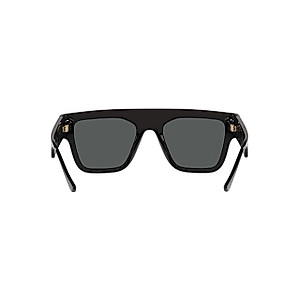Versace Man Sunglasses Black Frame, Dark Grey Lenses, 53MM