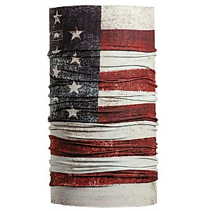 Turtle Fur Limited Edition Totally Tubular Neck Gaiter, UPF 50+, Multifunctional Headwear, 10+ Ways to Wear, Old Glory