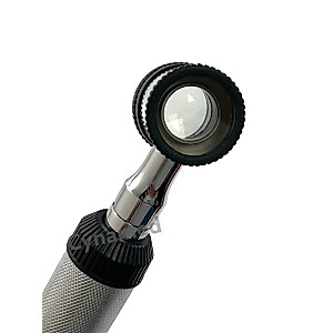 Skin Diagnostic Examination Dermascope Set - with Handle, Head, 10x Magnifying Lens, LED Bulb, & Storage Case