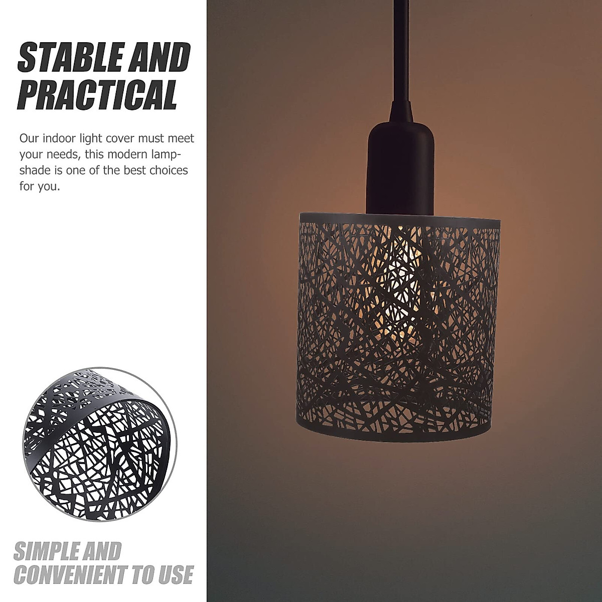 Wrought Iron Hollow Lampshade Black Lampshades Lamp Shade Large Lamp Shade Replacement Table Lampshade Metal Lampshade Floor Lampshade Table Lamp Shades Lampshades for Table Lamp