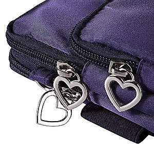 Women Roomy Pouch Small Crossbody Phone Bag Wrist Purse for Samsung Galaxy S22 Ultra S21 Ultra S22+ S20+ 5G S20 Ultra A02 A03s A03 A13 A53s A53 Moto G Stylus G Power BLU F91 G91 Max (Blue)