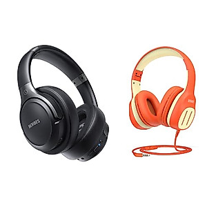 Bluetooth Headphones Over Ear, 55H Playtime Wireless Headphones with 3 EQ Music Modes, HiFi Stereo Foldable Lightweight Headset with Built-in Mic,Deep Bass for Home Office Cellphone PC