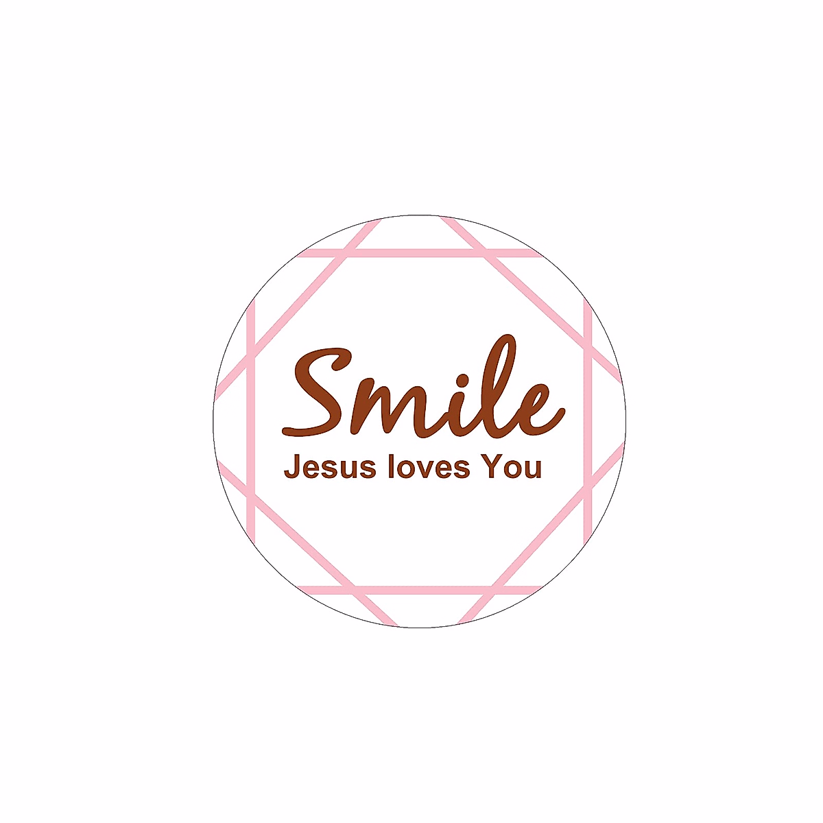 YOUOK Smile Jesus Love You Stickers Labels,1.5 INCH Mail Envelope Seals Stickers for Items Gift,Greeting Cards,Small Business,Handmade Craft Packaging.(500PCSROLL) (YOUOK0225988202147)