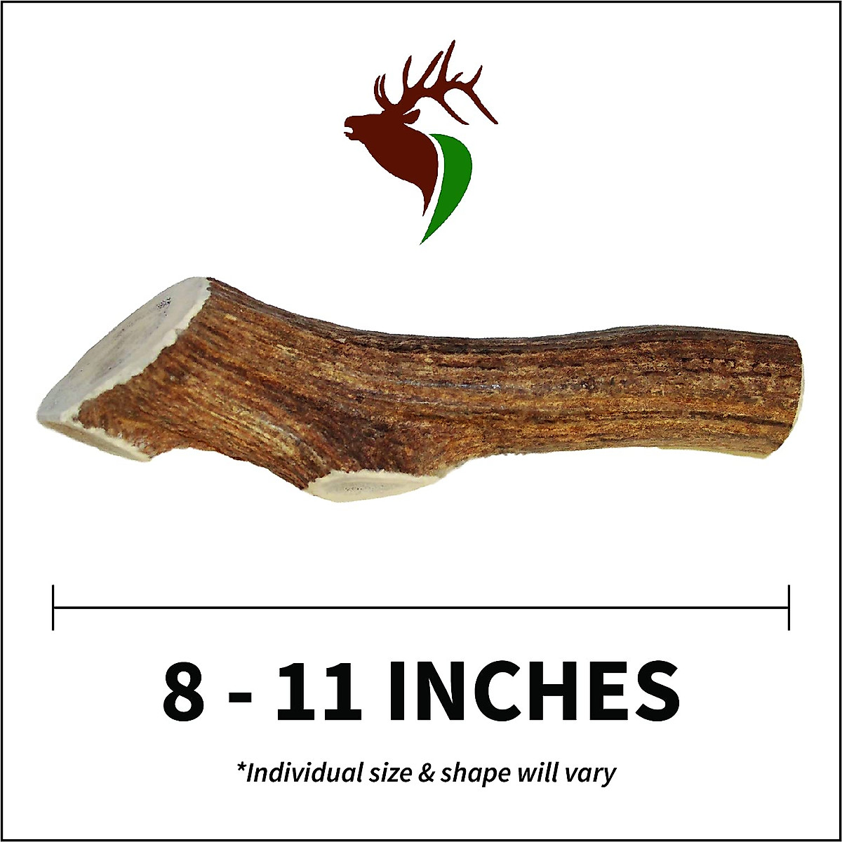 Elkhorn Premium Chews - Giant Whole Single Pack (for 75+ lb Dogs) Premium Grade Elk Antler for Dogs (1 Piece) Sourced in The USA