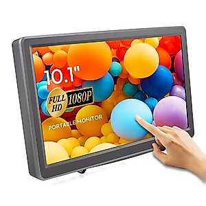 ELECROW 10.1 Inch Touchscreen Monitor Compatible with Raspberry Pi Screen 1920X1080p IPS Monitor VGA HD Display for Laptop Jetson Nano Win PC (Touch Sceen Version)